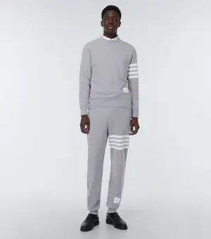 Thom Browne 4-bar Cotton Sweatpants - Grey