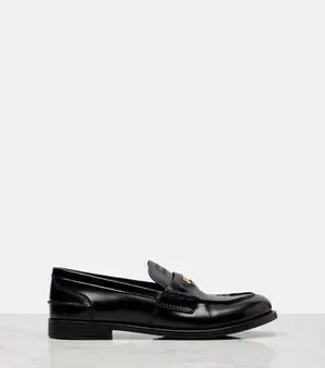 Miu Miu Calf Leather Loafers - Black