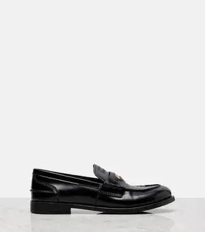 Miu Miu Calf Leather Loafers - Black