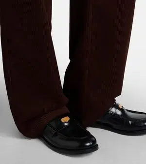 Miu Miu Calf Leather Loafers - Black
