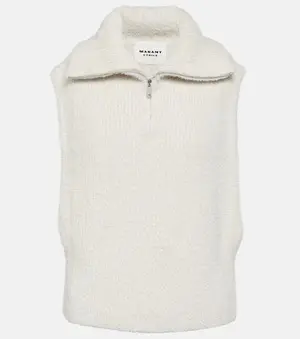 MARANT ETOILE Milie High-neck Sweater Vest - White