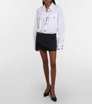 Khaite Jett Crepe Miniskirt