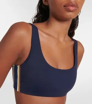 Tory Burch Striped Sports Bra