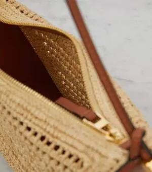 Loewe Hammock Mini Raffia Shoulder Bag