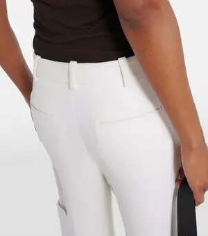 Khaite Caiton Straight Leg Trousers In Chalk