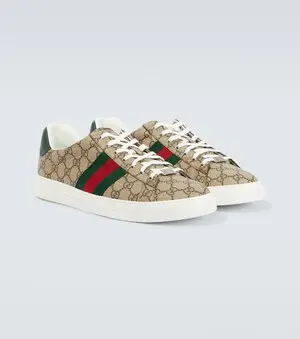 Gucci Ace Gg Supreme Lace-up Sneakers - Multicoloured
