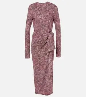 MARANT ETOILE Lisy Jersey Wrap Dress - Multicoloured