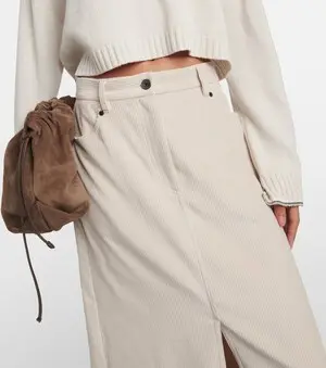 Brunello Cucinelli Cotton Corduroy Maxi Skirt