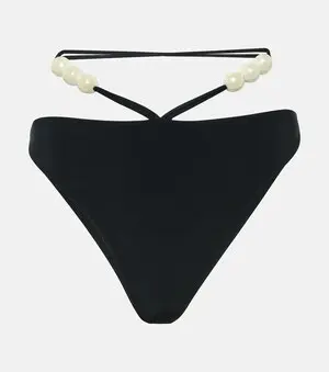 Magda Butrym Beaded Bikini Bottoms - Black