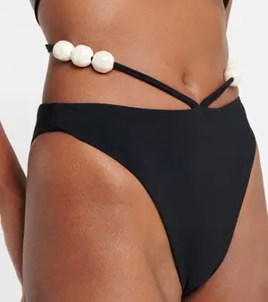 Magda Butrym Beaded Bikini Bottoms - Black