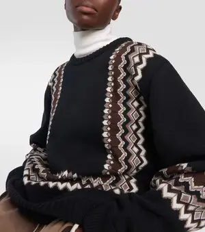 Chloé Wool-blend Jacquard Sweater