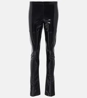 Junya Watanabe Vinyl Slim Trousers - Black