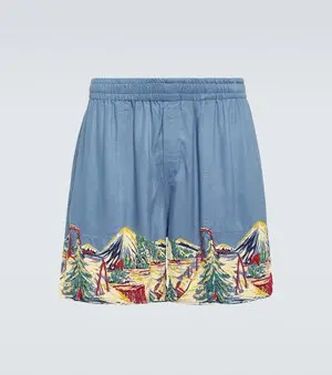 BODE Ski Lift Printed Shorts - Blue