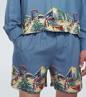 BODE Ski Lift Printed Shorts - Blue