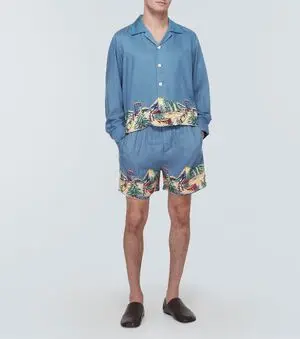 BODE Ski Lift Printed Shorts - Blue