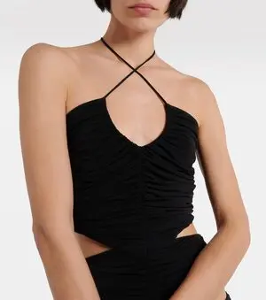 MONOT Halterneck Cutout Minidress