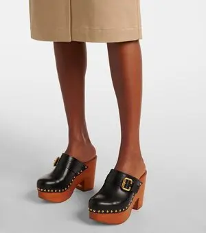 Chloé Jeannette Studded Leather Clogs