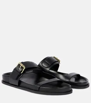 A.emery Prince Leather Sandals - Black
