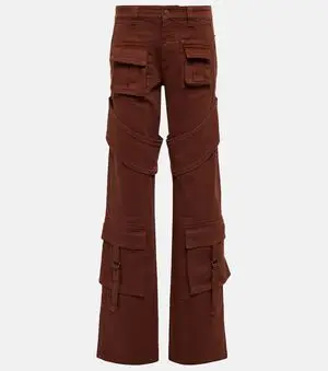 Blumarine Cotton Canvas Cargo Pants - Red