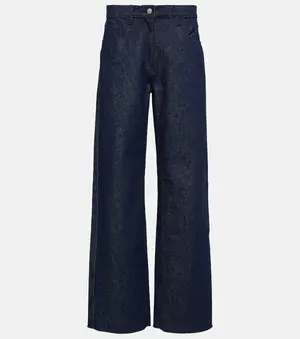 Magda Butrym High-rise Straight Leg Jeans - Blue