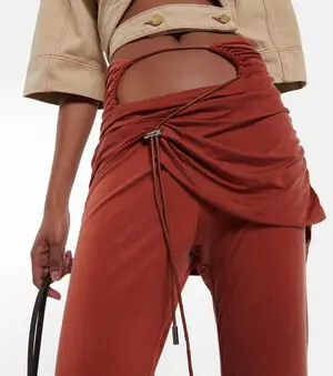 Jacquemus Le Pantalon Espelho Fla Pants In Terracotta - Red