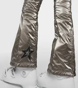 Perfect Moment Aurora Low-rise Metallic Flared Ski Pants