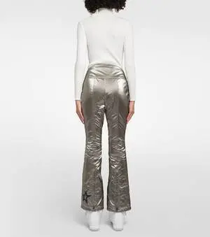Perfect Moment Aurora Low-rise Metallic Flared Ski Pants
