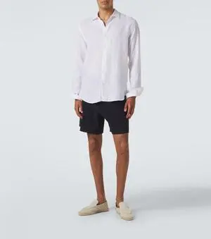 Orlebar Brown Giles Linen Long-sleeved Shirt - White