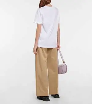 PATOU Logo Cotton Jersey T-shirt - White