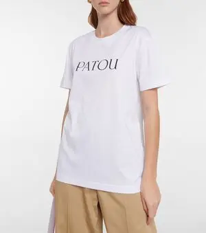 PATOU Logo Cotton Jersey T-shirt - White