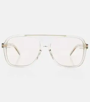 Saint Laurent Aviator Acetate Sunglasses - Transparent