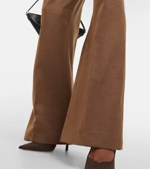 Ag X Emrata Joan Wool Wide-leg Trousers