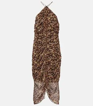 MARANT ETOILE Valdi Halterneck Midi Dress - Multicoloured
