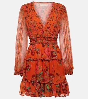 Ulla Johnson Lya Floral Silk Mini Dress - Multicoloured