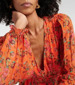 Ulla Johnson Lya Floral Silk Minidress