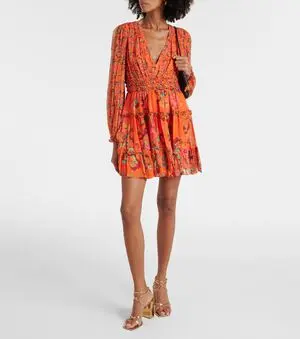 Ulla Johnson Lya Floral Silk Minidress