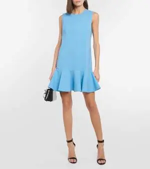 Oscar De La Renta Ruffled Wool-blend Mini Dress