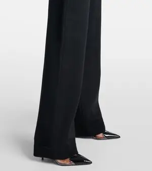 Alaïa High-rise Wool-blend Straight Leg Trousers