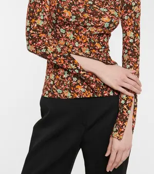 Victoria Beckham Floral Cutout Top
