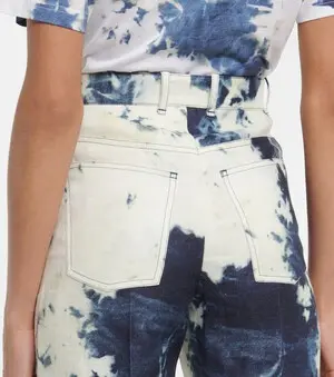 Chloé Tie-dye Linen Flared Trousers