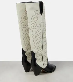 Isabel Marant Étoile Liela Leather And Suede Cowboy Boots