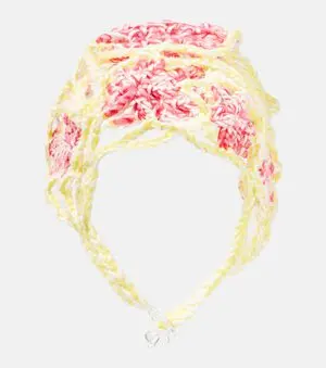 SUSAN FANG Crochet Floral Wool Hat - Multicoloured