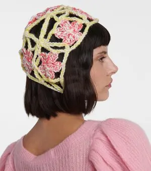 SUSAN FANG Crochet Floral Wool Hat