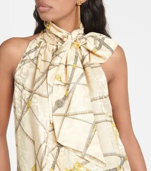 Versace Halter Neck Top With Bow Detail