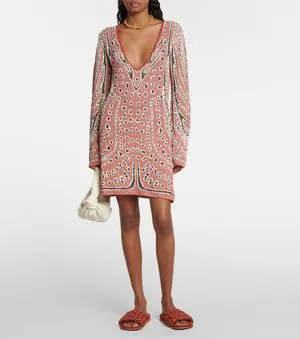 Altuzarra Leone Jacquard Mini Dress In Henna Jacquard