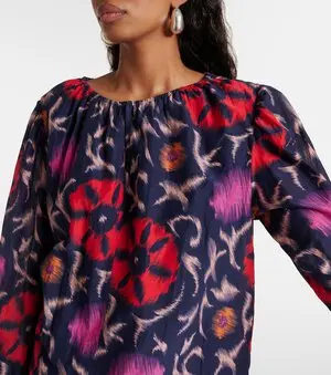Velvet By Graham & Spencer Fraser Printed Cotton And Silk Blouse - Multicoloured