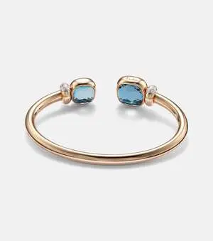 Pomellato Nudo 18kt Rose Gold Cuff Bracelet With Topaz And Diamonds