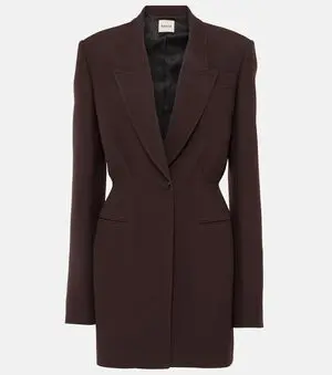Khaite Beckett Blazer In Dark - Brown