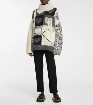 JOSEPH Intarsia Wool-blend Sweater