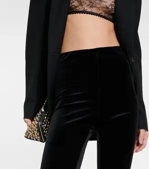 Wardrobe.NYC High-rise Velvet Leggings